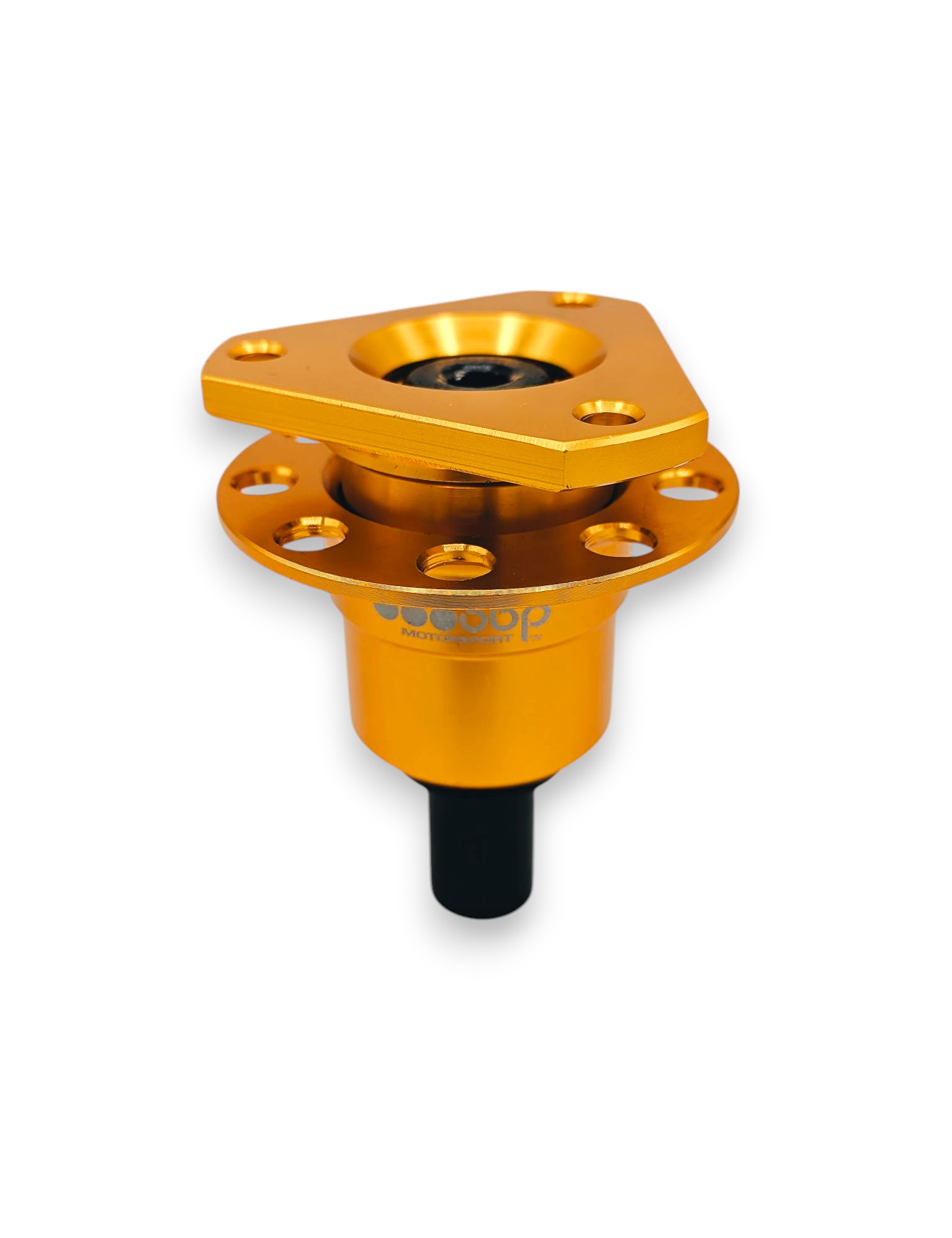 Quick Release 3 Hole Weld On Steering Wheel Hub - Gold & Yellow Lever ...