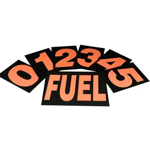 Standard Pit Board Numbers - Orange | obp Motorsport